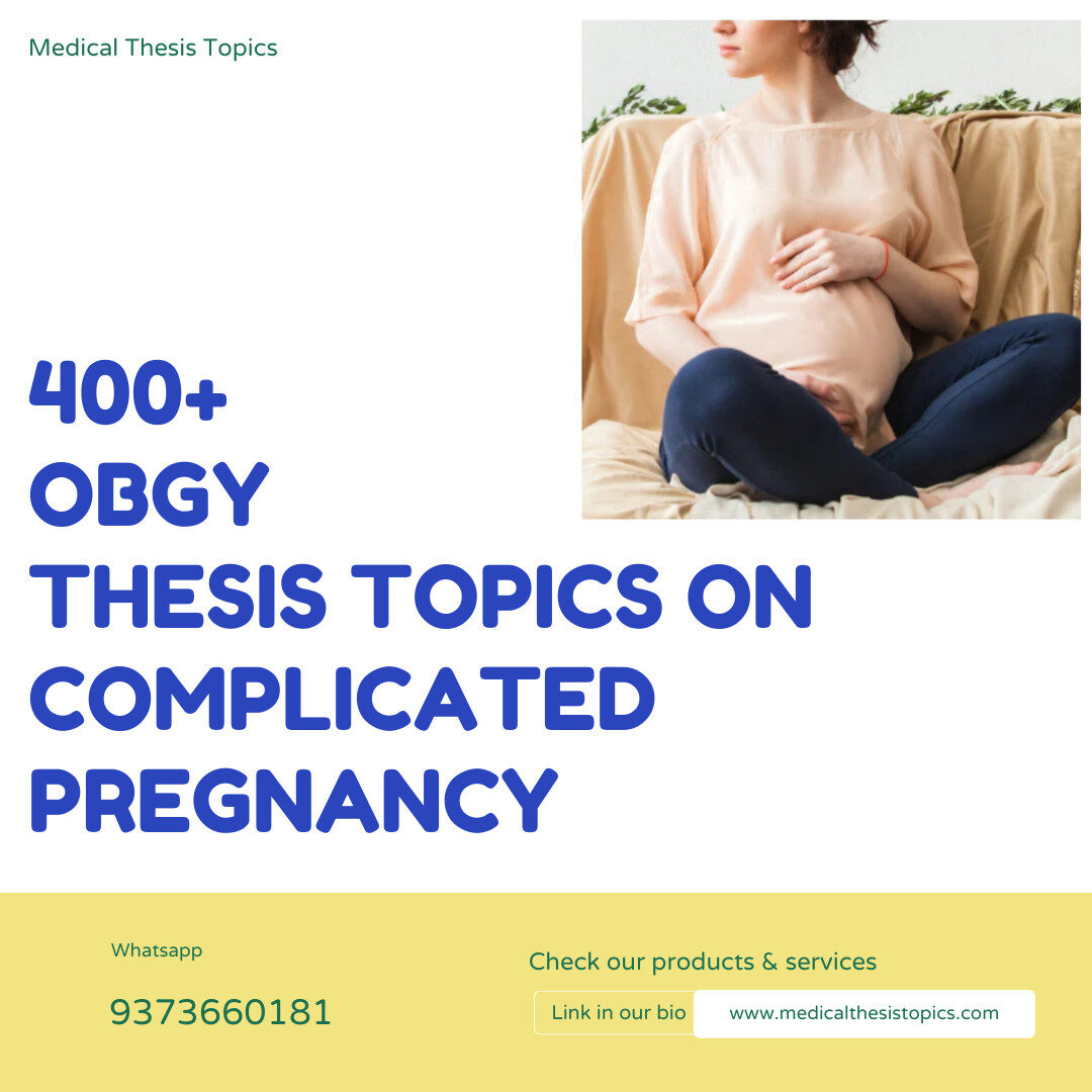 Obstetrics And Gynecology Dissertation Topics - medicalthesistopics