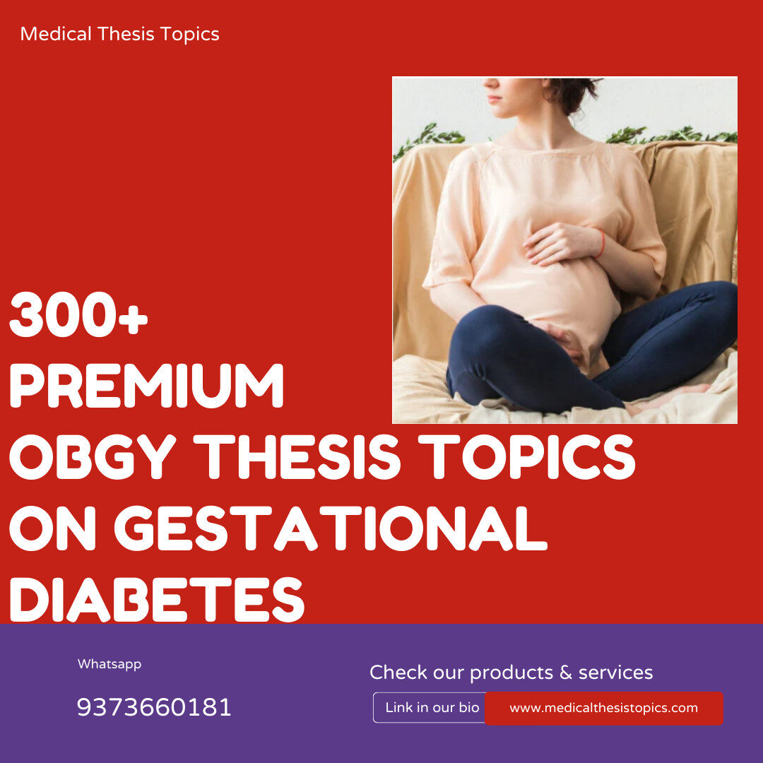 Obstetrics And Gynecology Dissertation Topics - medicalthesistopics