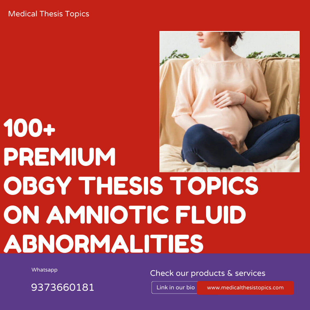 Obstetrics And Gynecology Dissertation Topics - medicalthesistopics