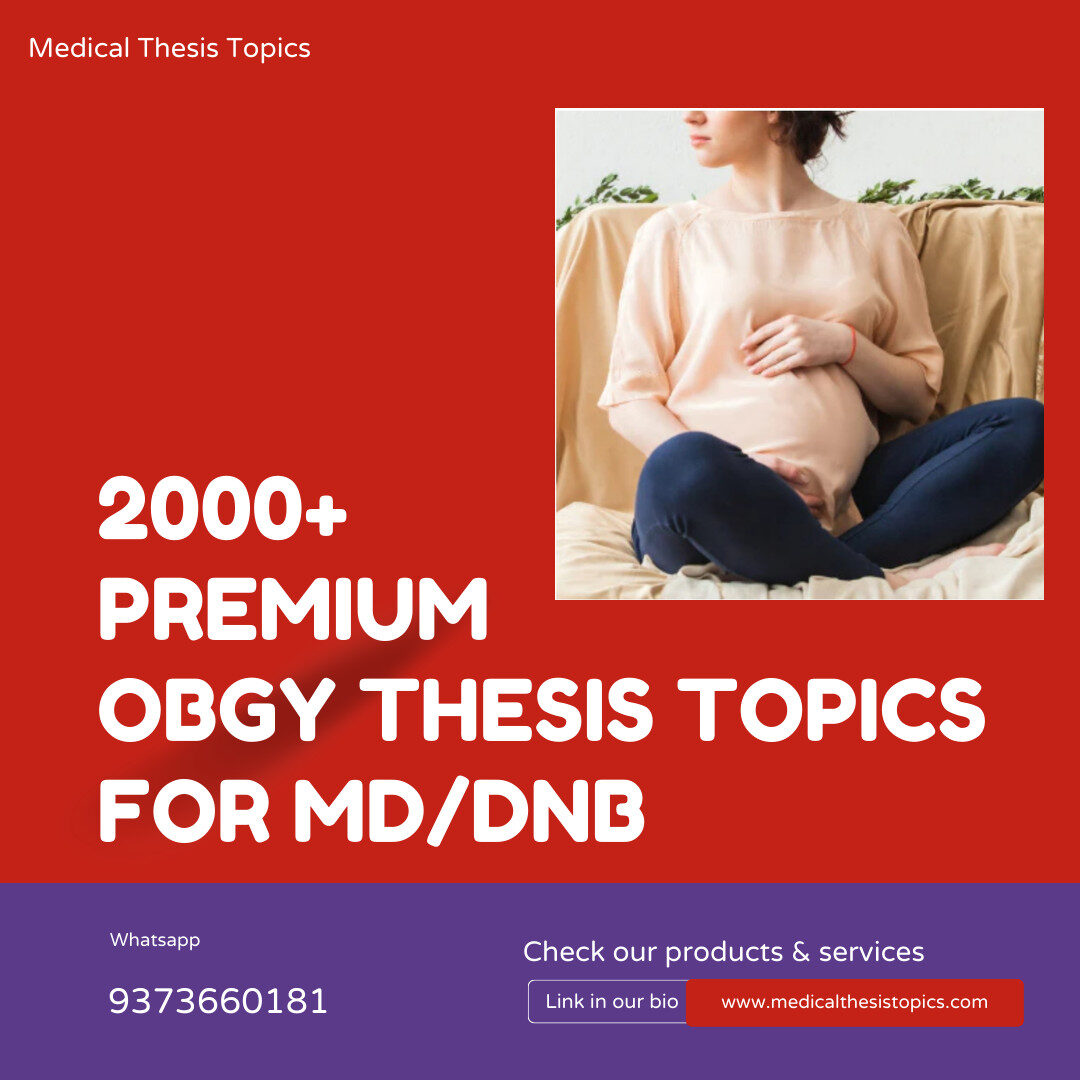 Obstetrics And Gynecology Dissertation Topics - medicalthesistopics